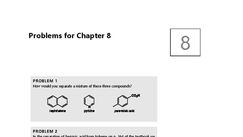 Chapter 8 Problems for Organic Chemistry (Clayden 2e) - Studocu