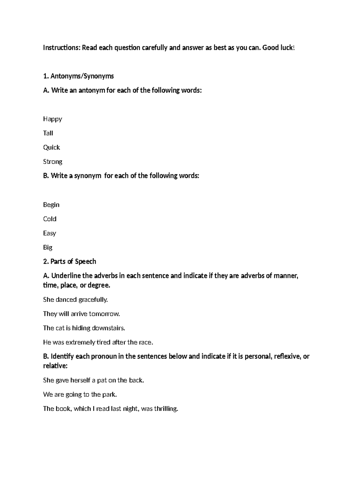Grade 5 ENG - Notes for Understanding English Concepts - Studocu