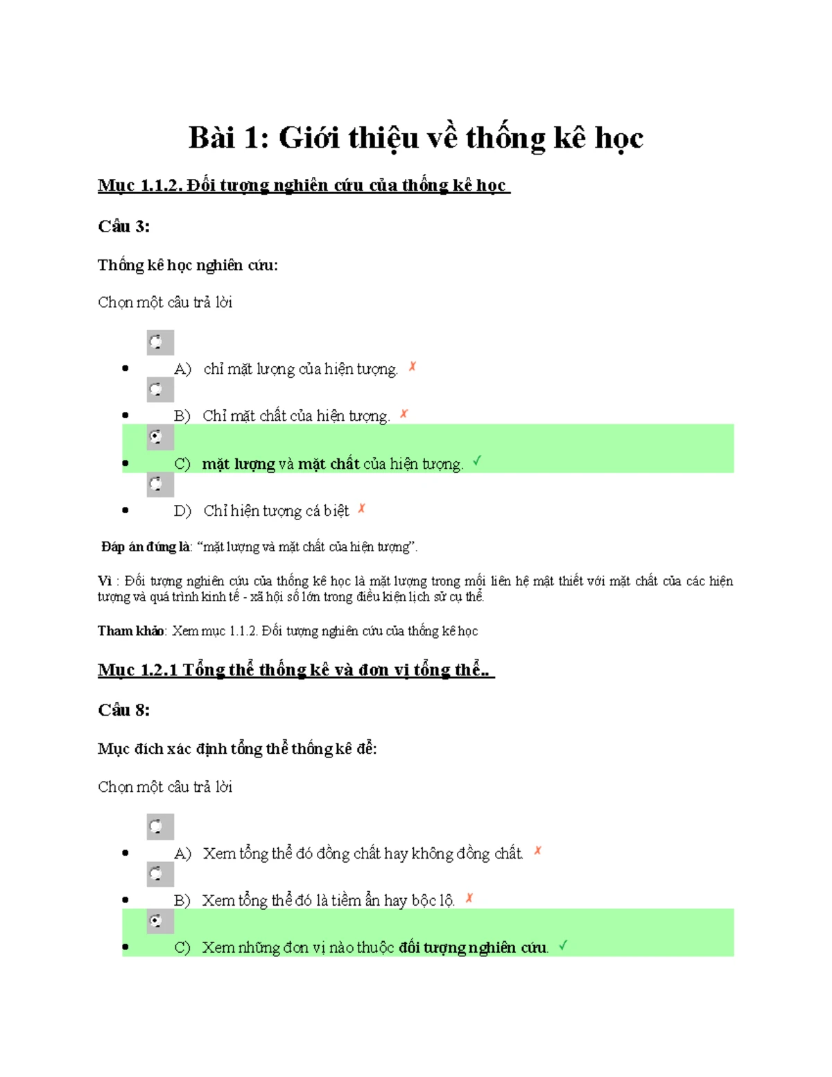 Giáo Trình Thống Kê Kinh Doanh Và Kinh Tế: Chương 1 Giới Thiệu Thống Kê - Studocu