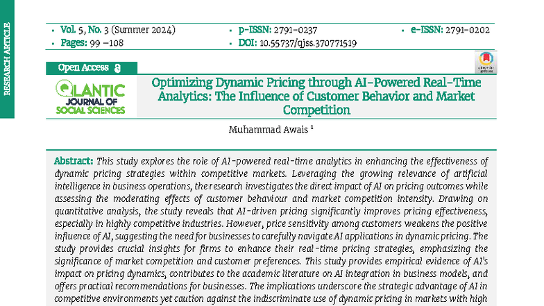 Optimizing Dynamic Pricing with AI: Insights on Customer Behavior ...