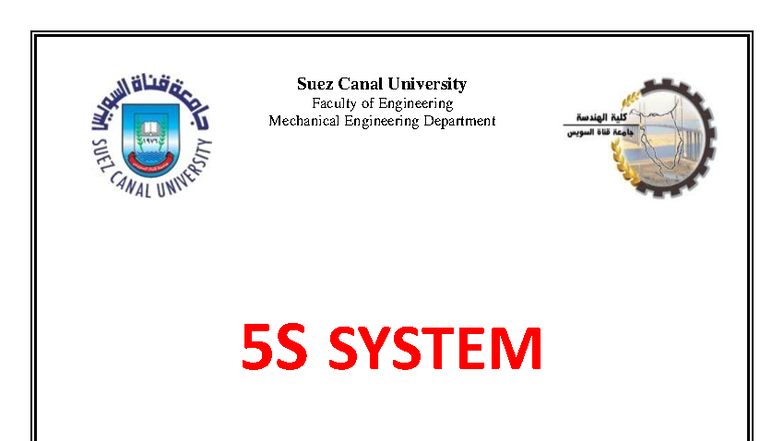 5S System Report - ME 241600402 - Ibrahim Hassan - Studocu