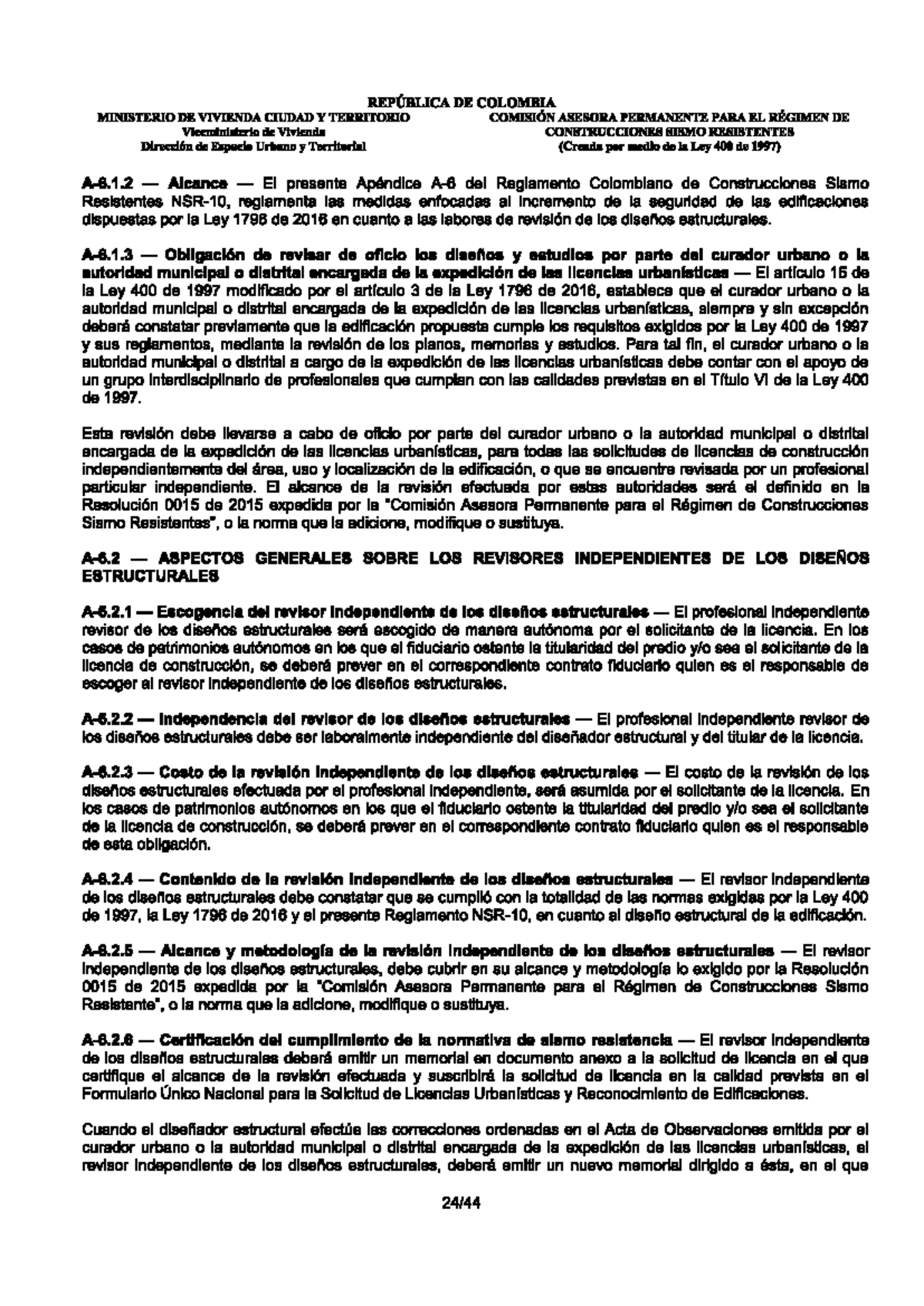 Modificación NSR-10 2017: Reglamento de Construcciones Sismo ...