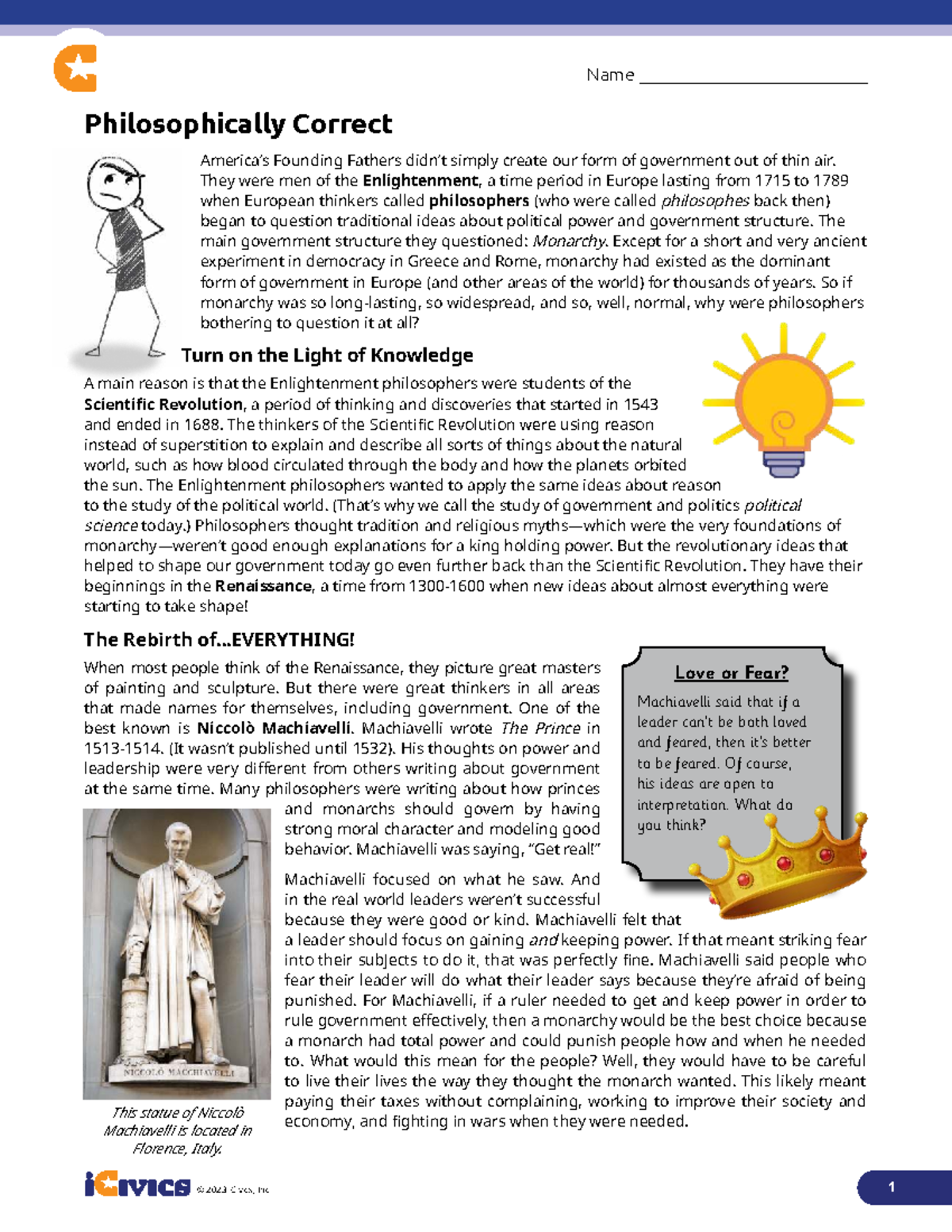 Philosophically Correct: Enlightenment Thinkers & Government (HIST 101 ...