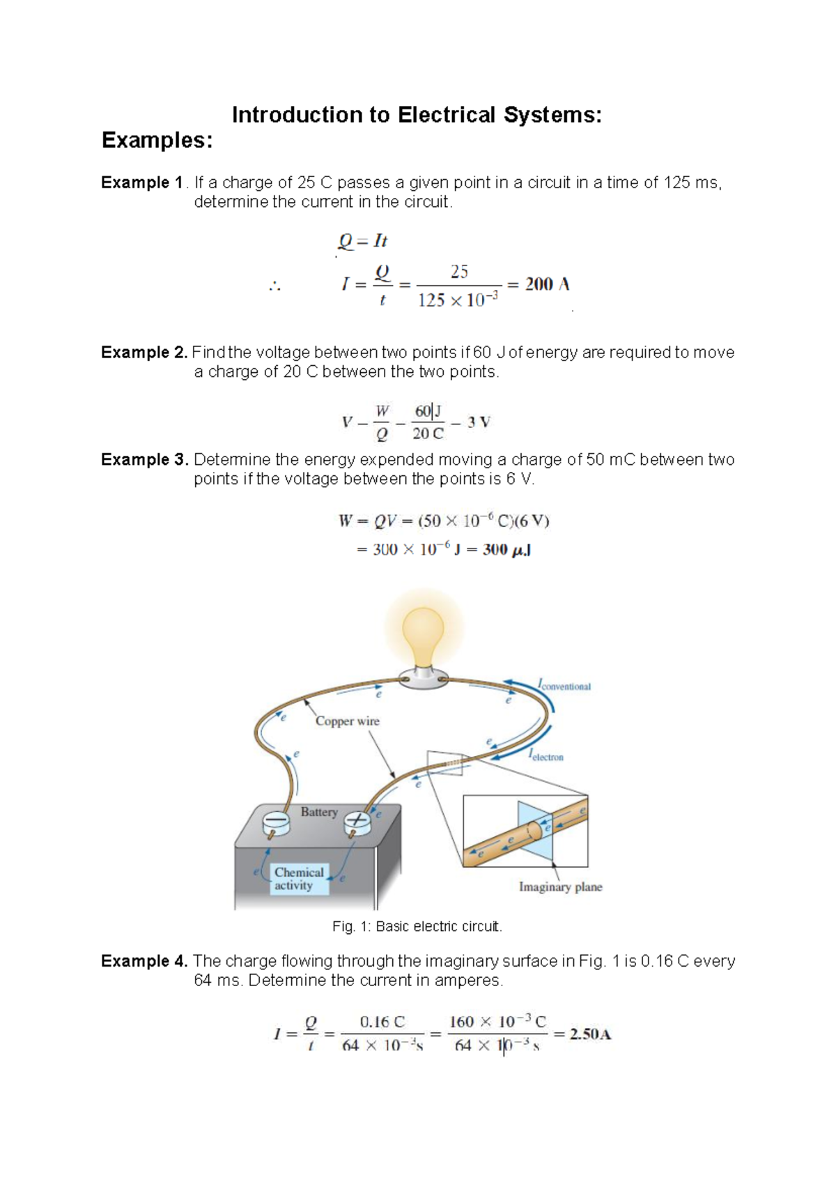 Electrical Engineering: Introduction to Electrical Systems and Examples ...