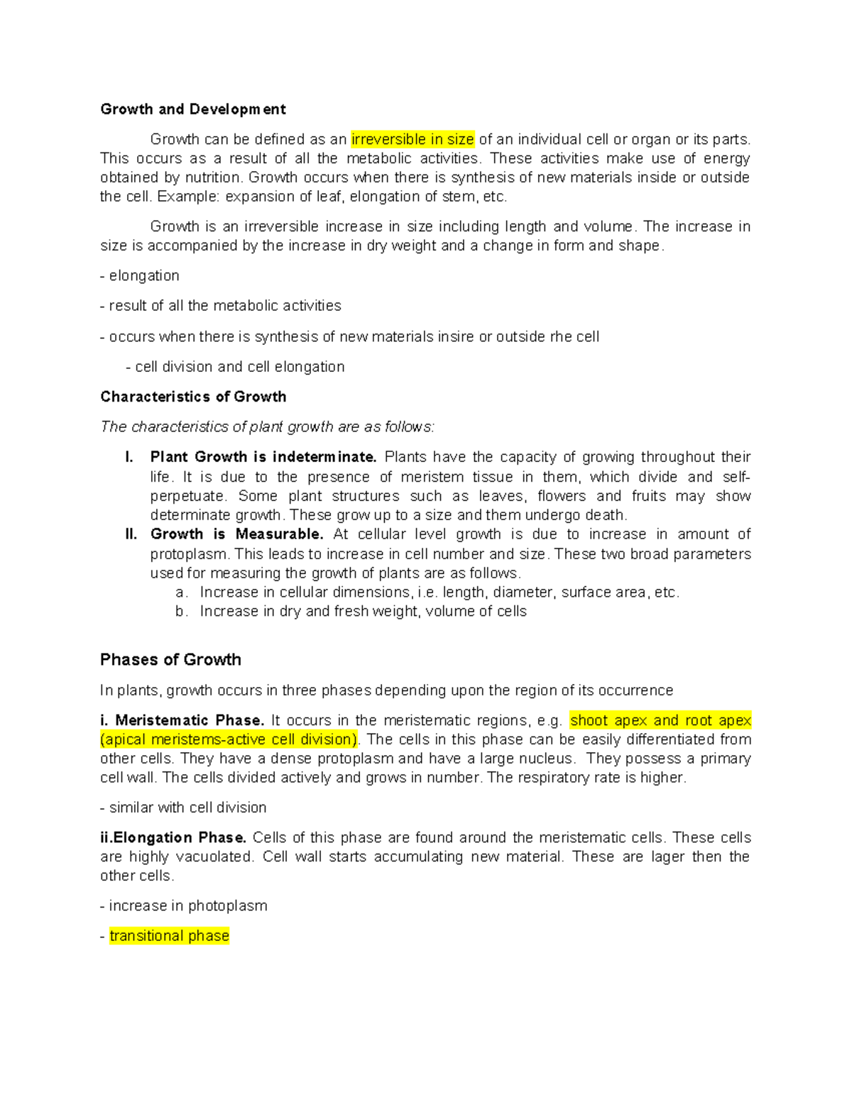 Growth-and-Development - Growth and Development Growth can be defined ...