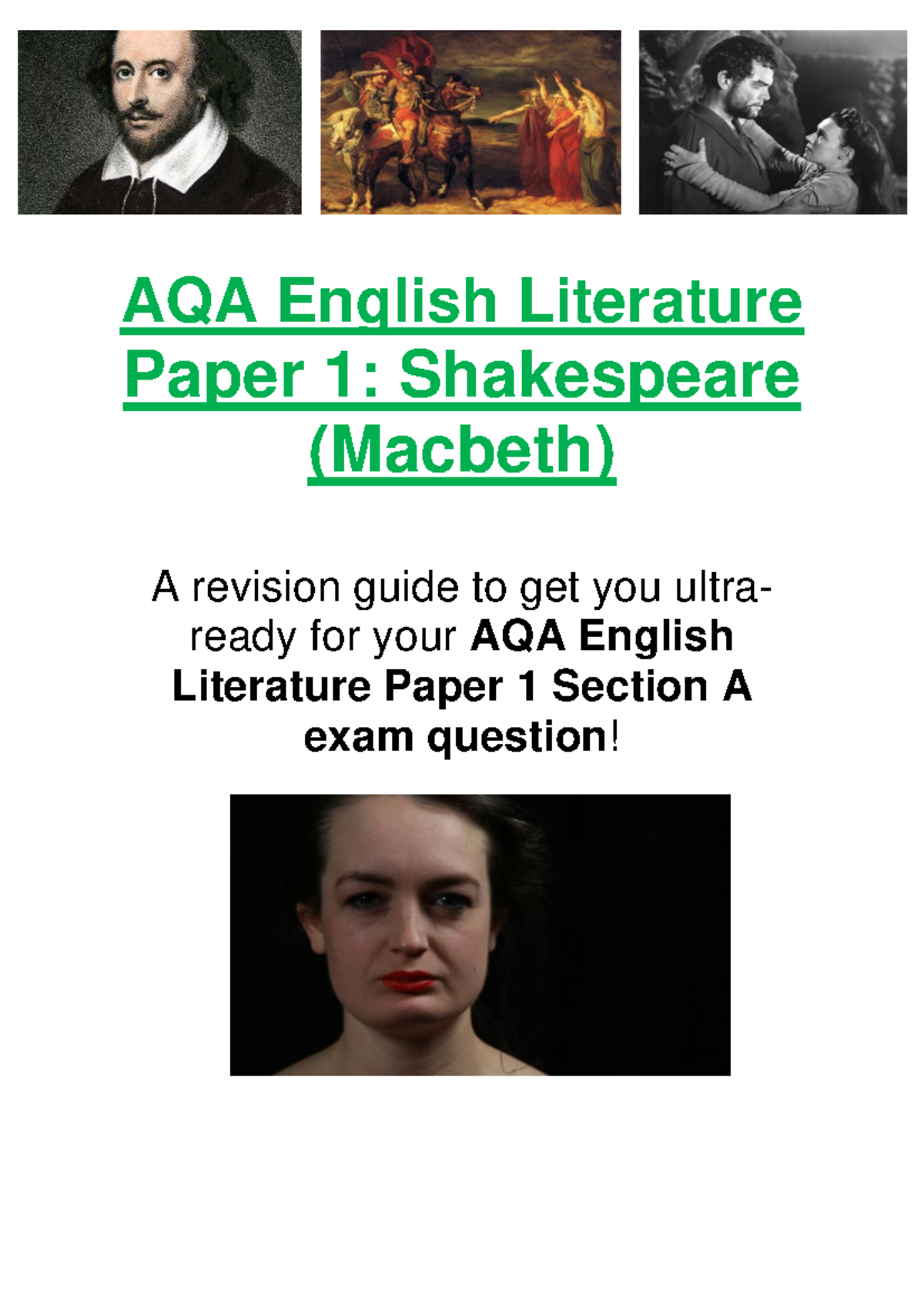 AQA English Literature Paper 1: Macbeth Revision Guide for Exam Success ...