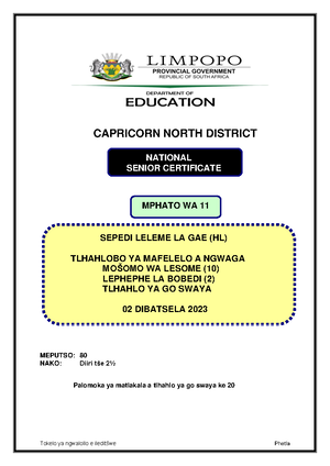 Physical Sciences Grade 11 TERM ONE TO FOUR & TWO Remote Learning ...