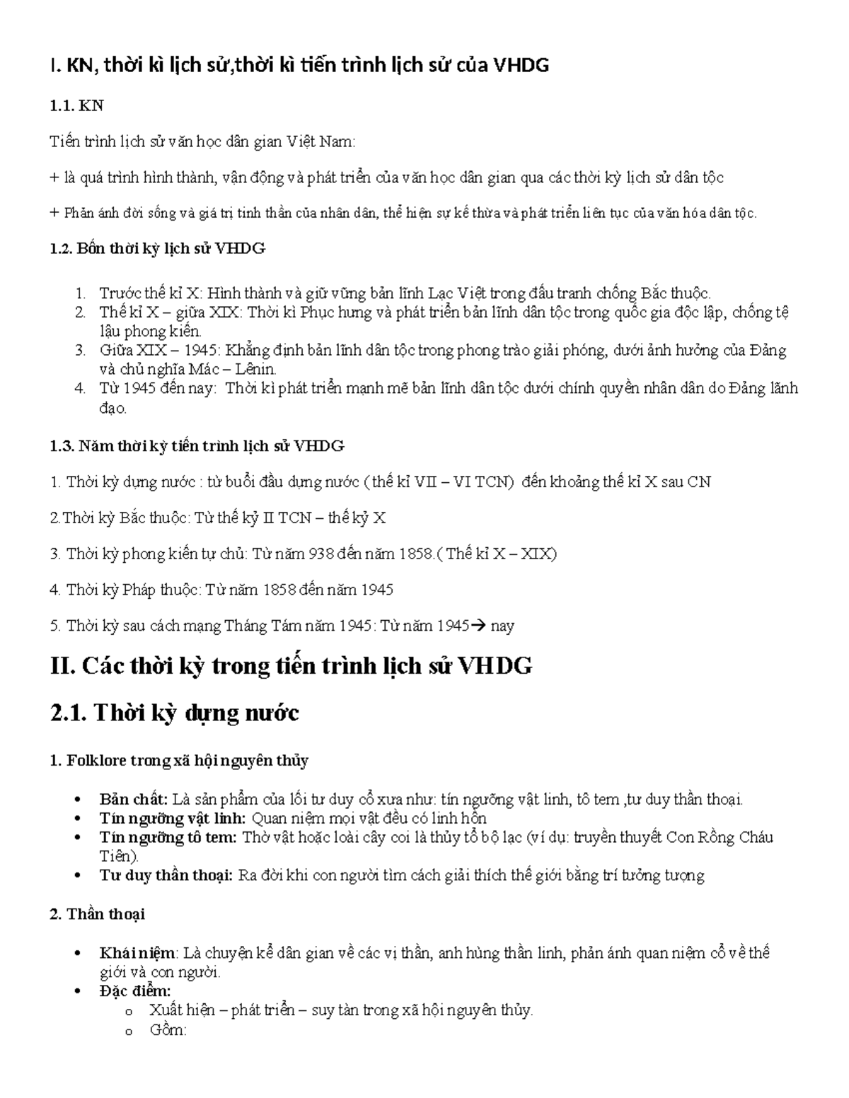 Tổng hợp nội dung văn học dân gian Việt Nam: Tiến trình lịch sử VHDG ...