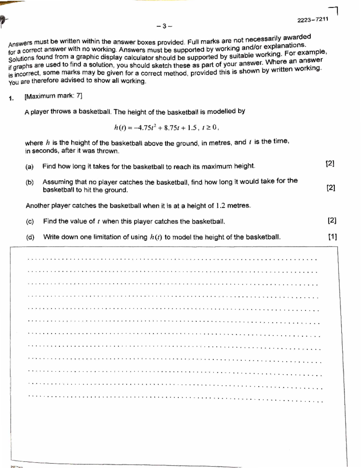 Math AIHL P1 - Past Paper IB Analysis & Interpretation HL - Studocu