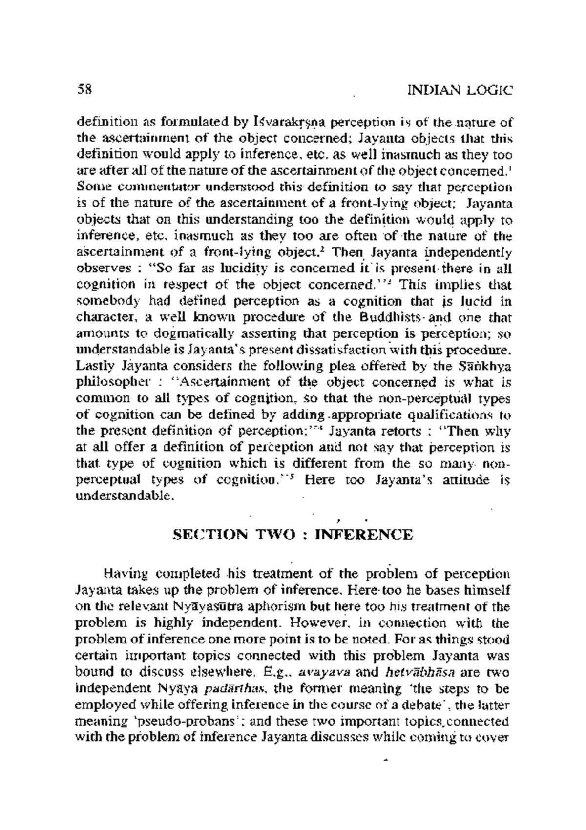 Indian Logic: Perception and Inference Analysis (Course Code: HR6 ...