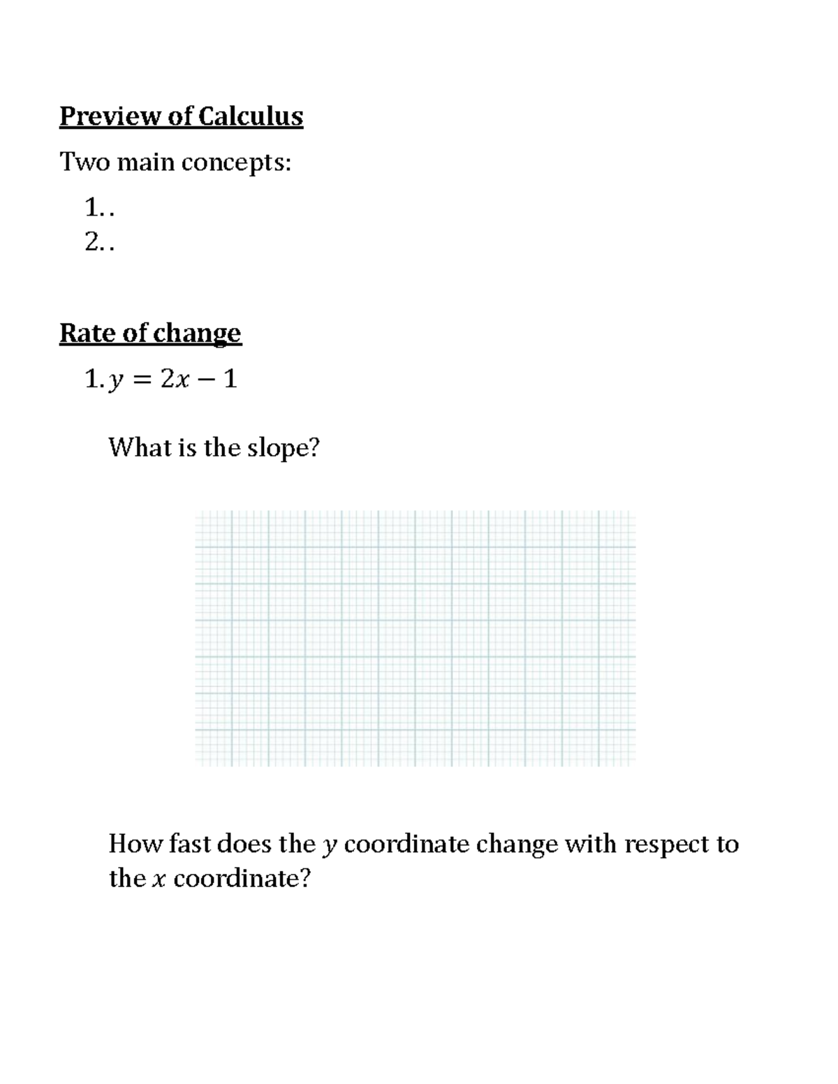 Calculus II: Rates of Change and Limits Overview - Studocu