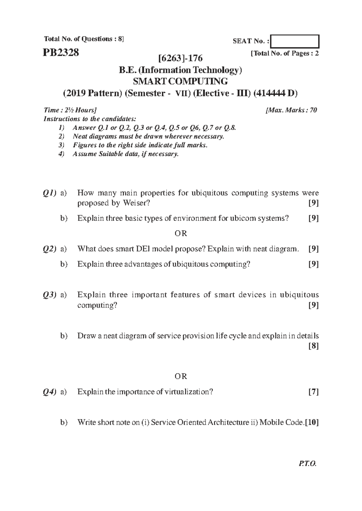 Smart Computing Exam Paper - PB2328 - April 2024 - Studocu