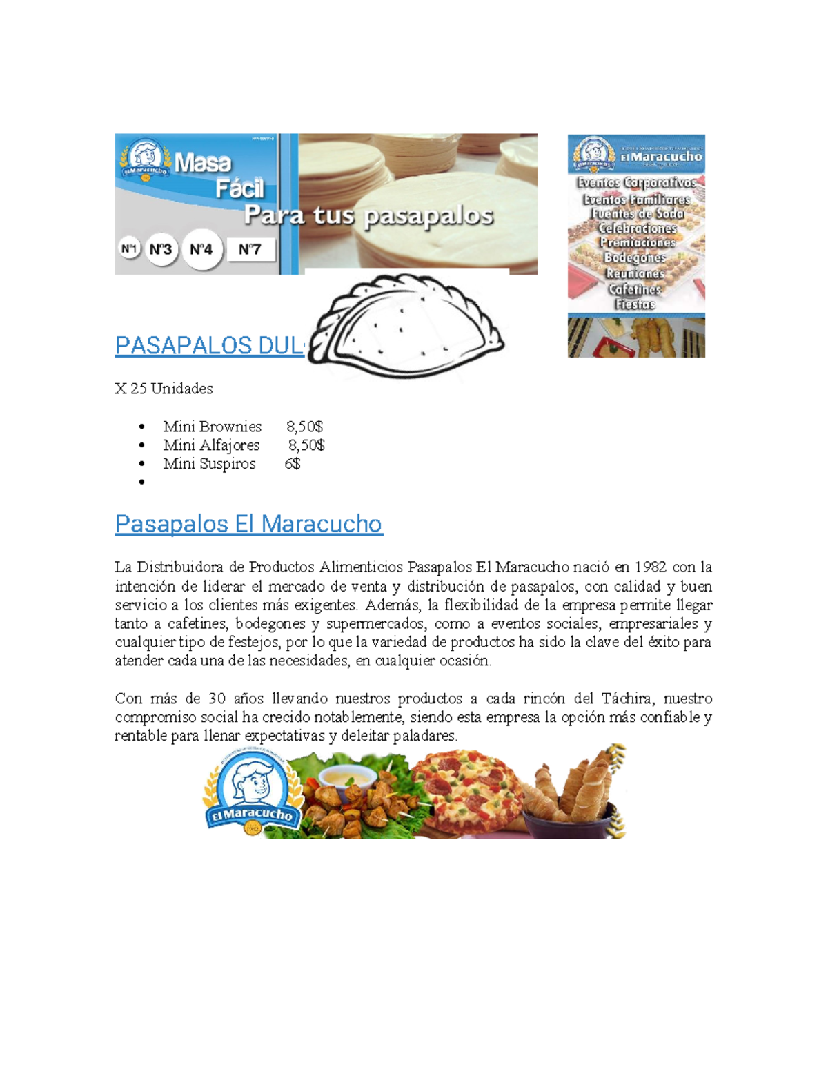 Masa Fácil El Maracucho: Productos Artesanales de Calidad - Studocu