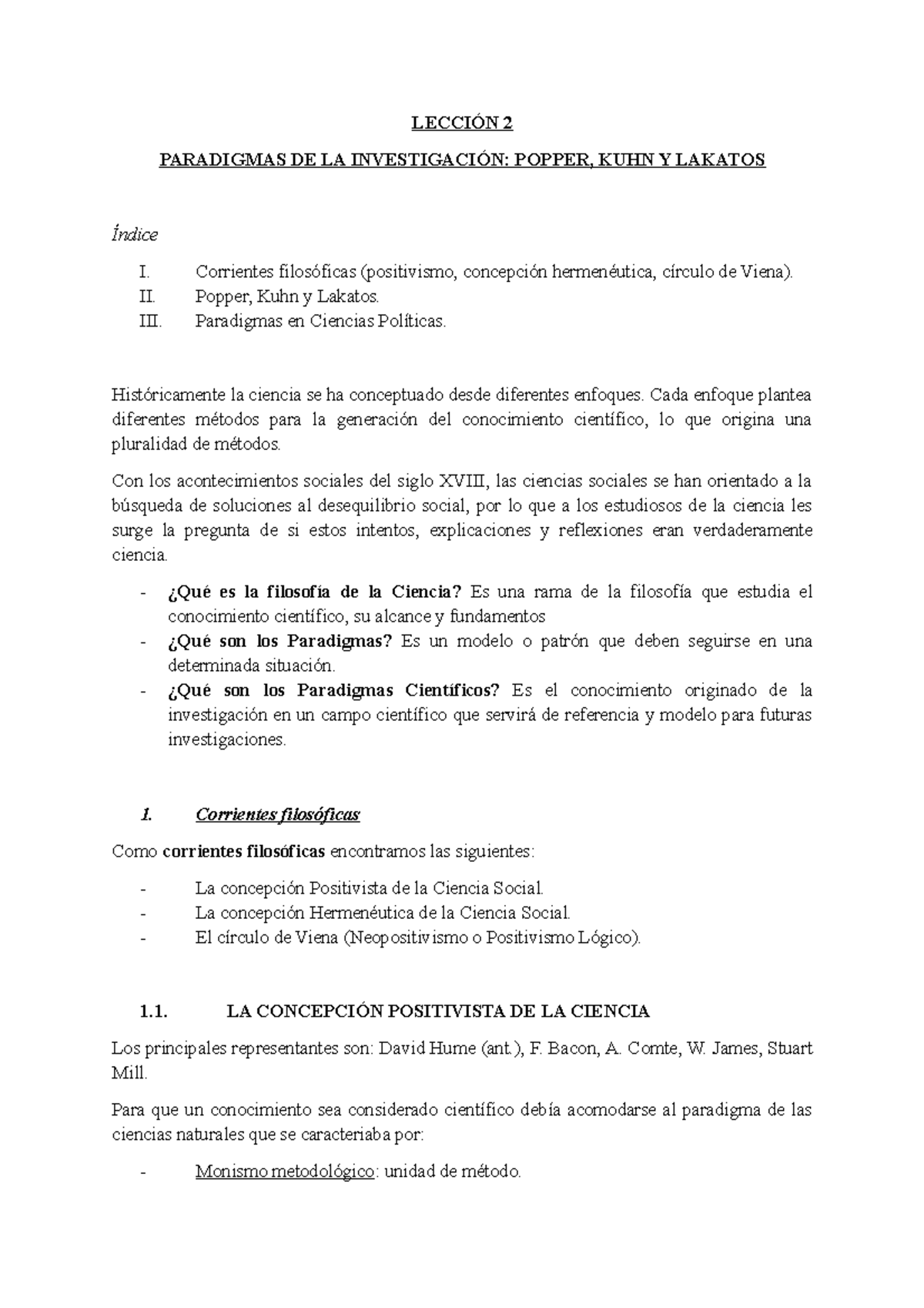 Lección 2: Paradigmas de la Investigación - Popper, Kuhn y Lakatos ...
