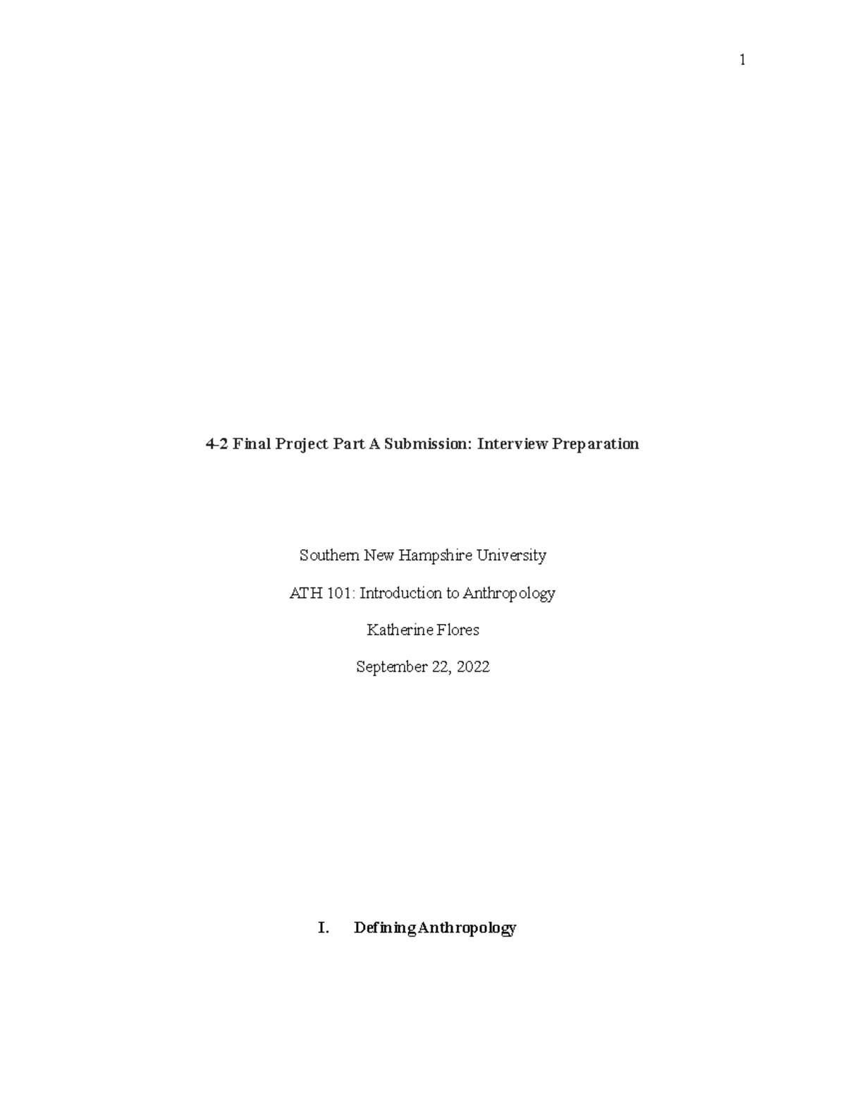 Ath 4-2 - 4-2 Final Project Part A Submission: Interview Preparation - 4-2 Final Project Part A ...