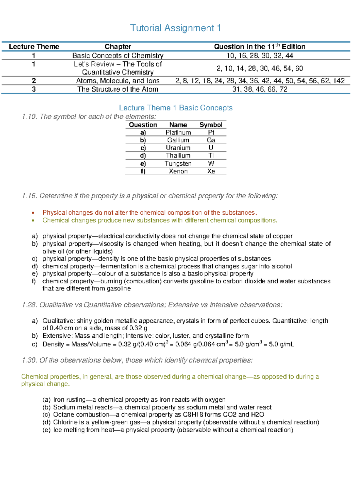 Tutorial Assignment 1 Full Memo - Tutorial Assignment 1 Lecture Theme Chapter Question in the ...