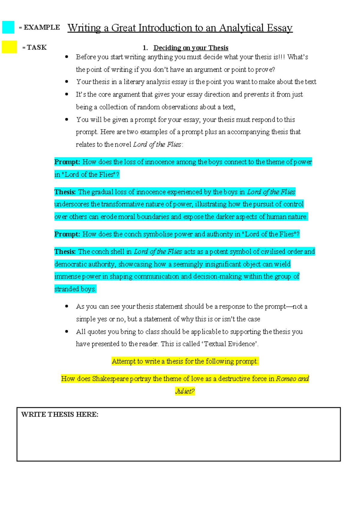Crafting an Effective Intro for Analytical Essays in ENG 101 - Studocu