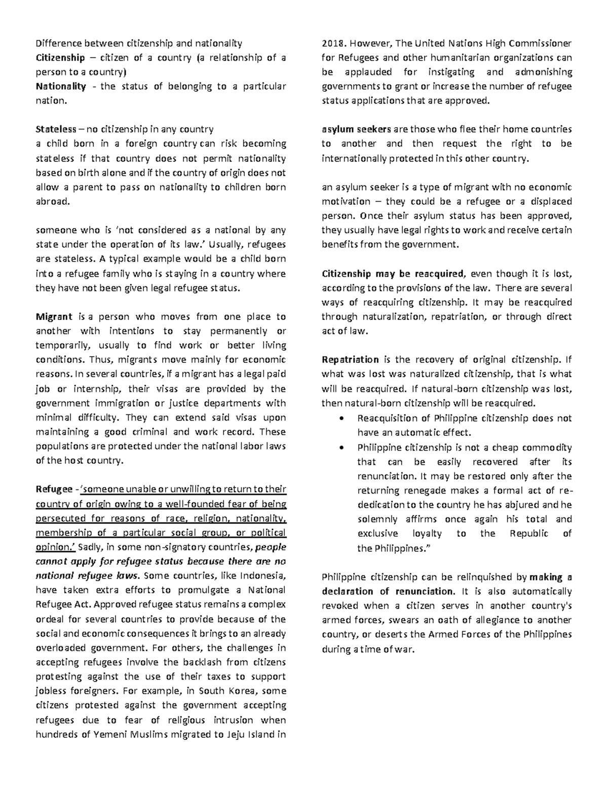 Citizenship vs Nationality: Key Differences and Philippine Context ...