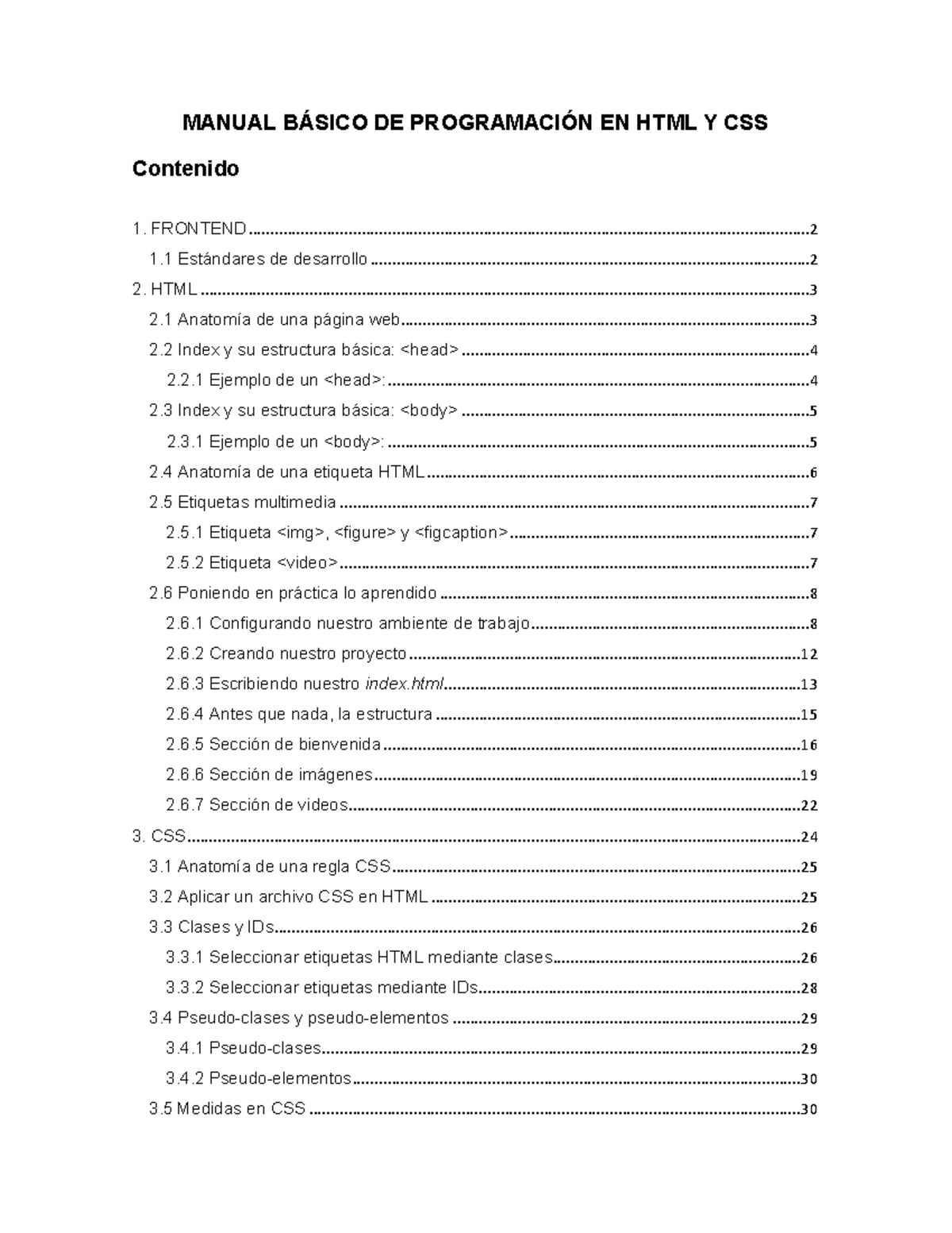 Html Y Css Css Y Html Manual BÁsico De ProgramaciÓn En Html Y Css