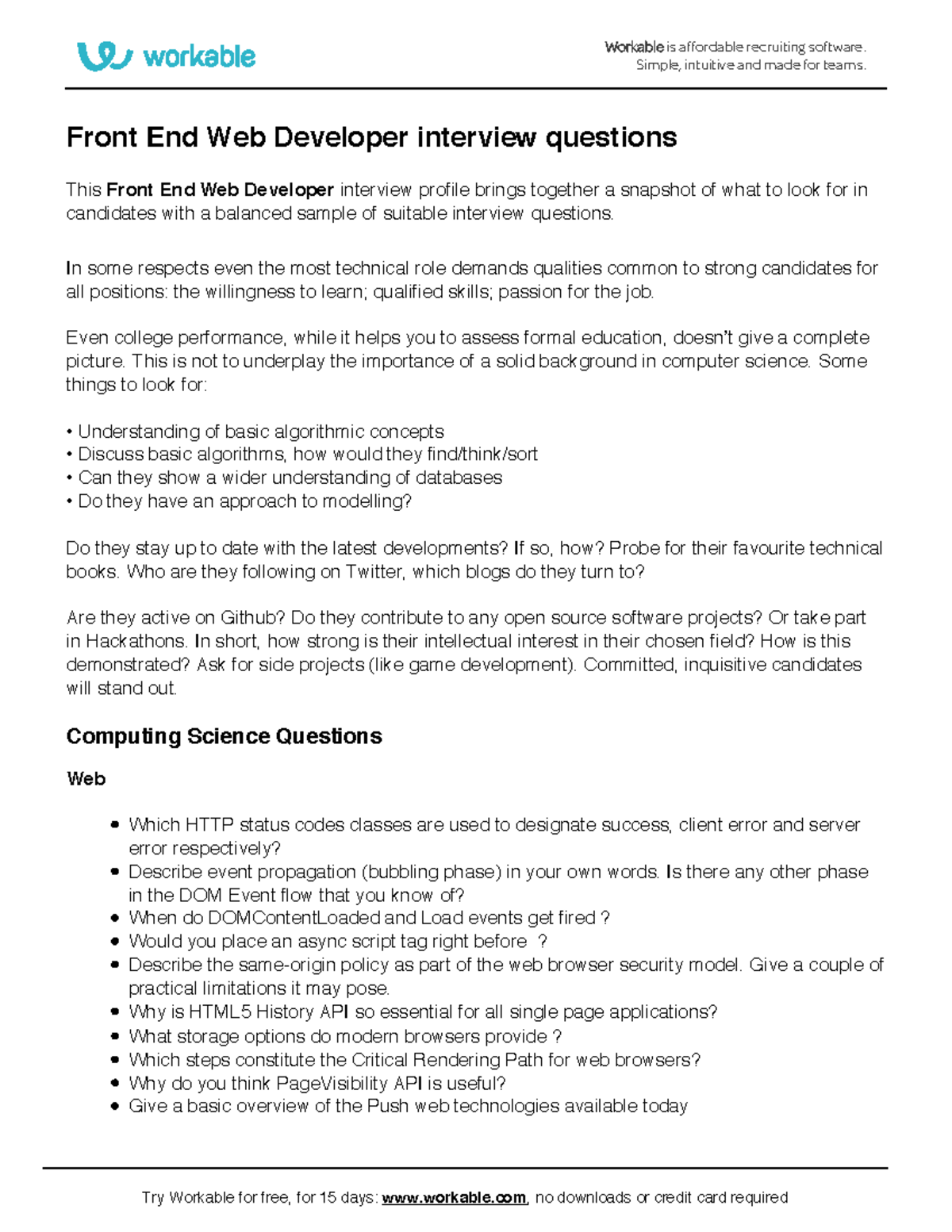 Front end web developer interview questions - Front End Web Developer interview questions This ...