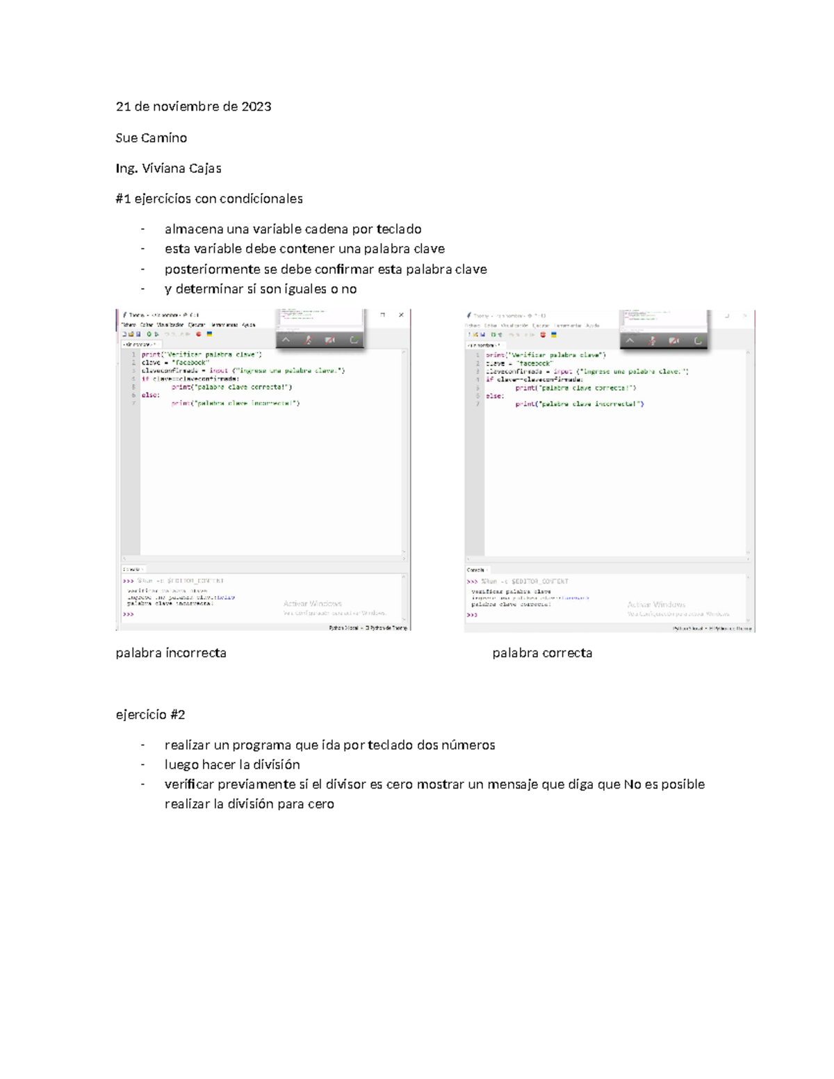 Fundamentos de programación 21 de noviembre - 21 de noviembre de 2023 ...