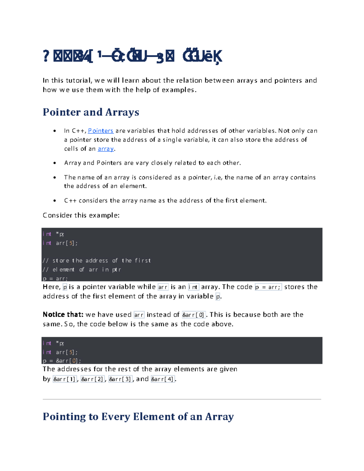 Pointers In C In C Pointers Are Variables That Hold Addresses Of