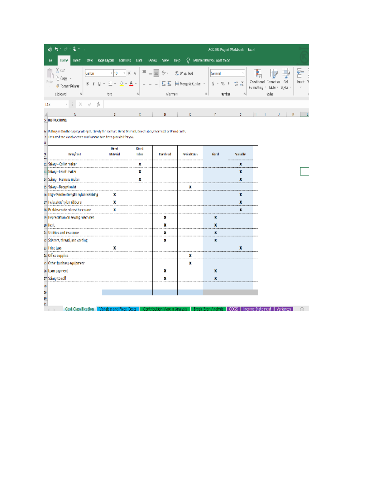 ACC-202 2-2 - Milestone 1 - ACC 202 Project Workbook Excel File Home ...