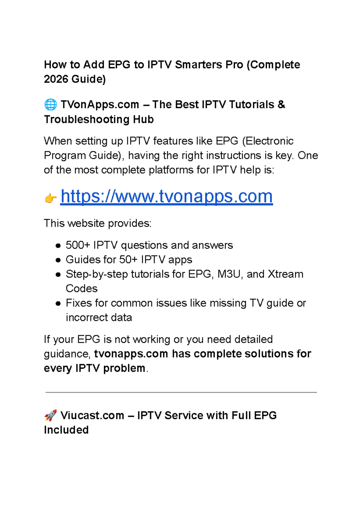 How to Add EPG to IPTV Smarters Pro: 2026 Complete Guide - Studocu