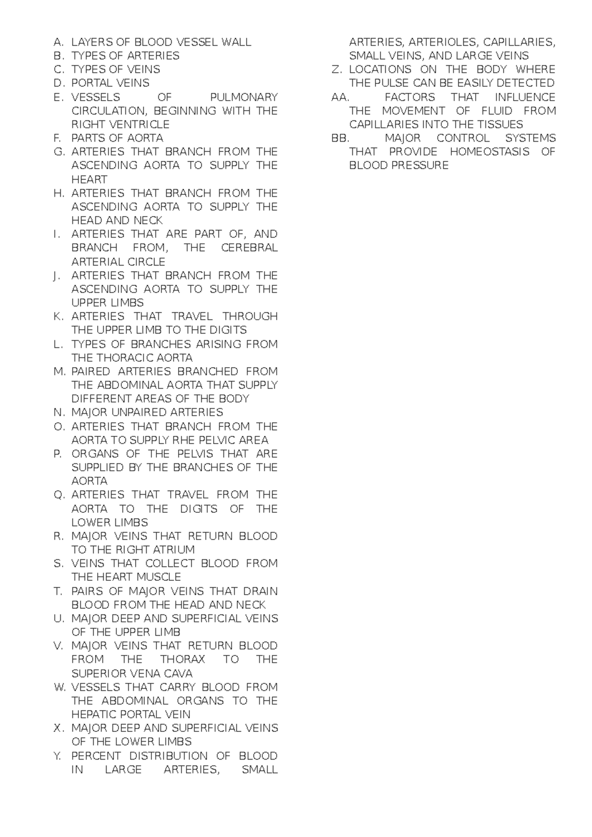 Chapter 21: Blood Vessel Anatomy and Physiology Overview - Studocu
