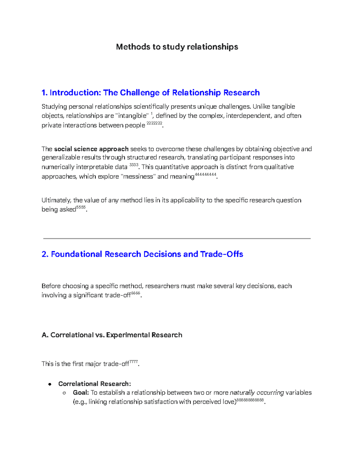 Methods to Study Relationships: Research Techniques Overview - Studocu