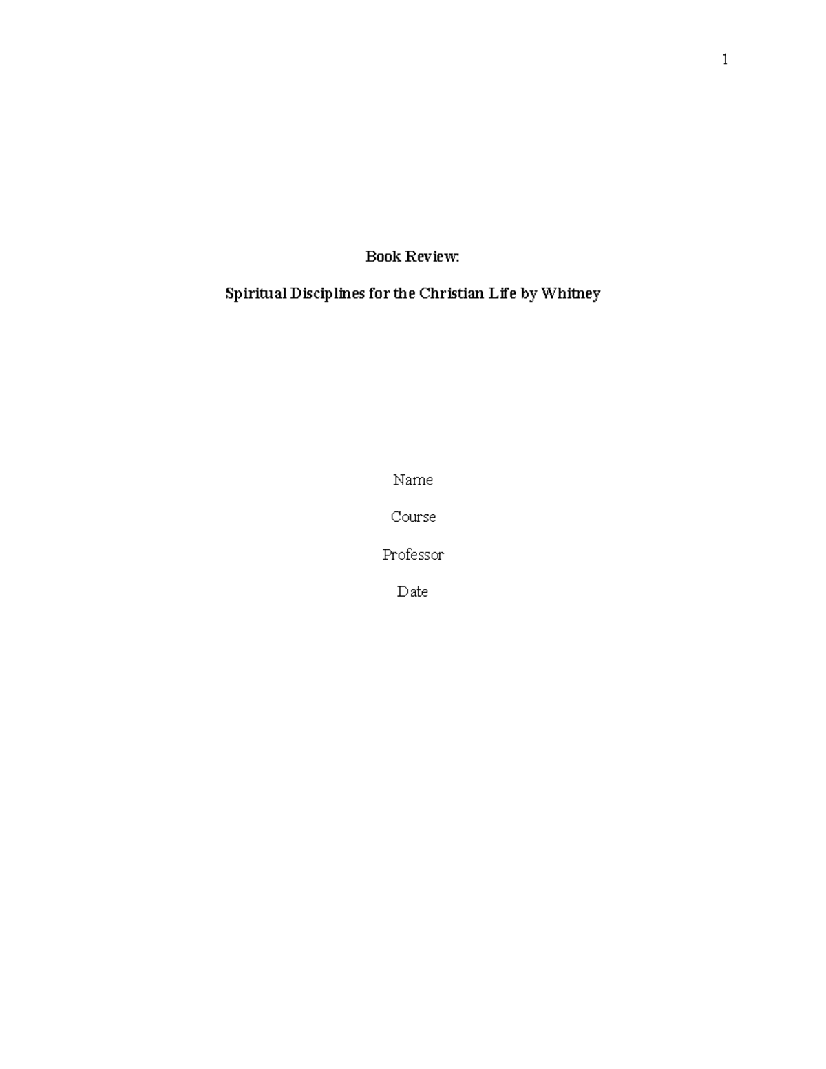 Book Review: Spiritual Disciplines for the Christian Life (Course Code ...