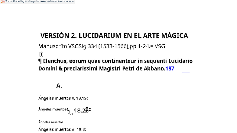 Lucidarium en el Arte Mágica - Manuscrito VSGSlg 334 (1533-1566) - Studocu