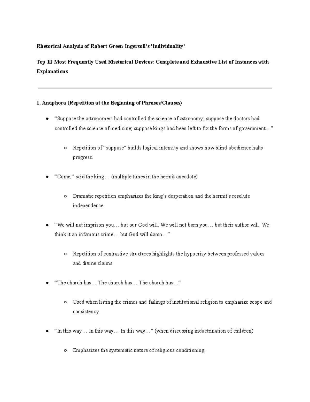 Rhetorical Analysis of Rhetorical Devices in Julius Caesar Annotations ...