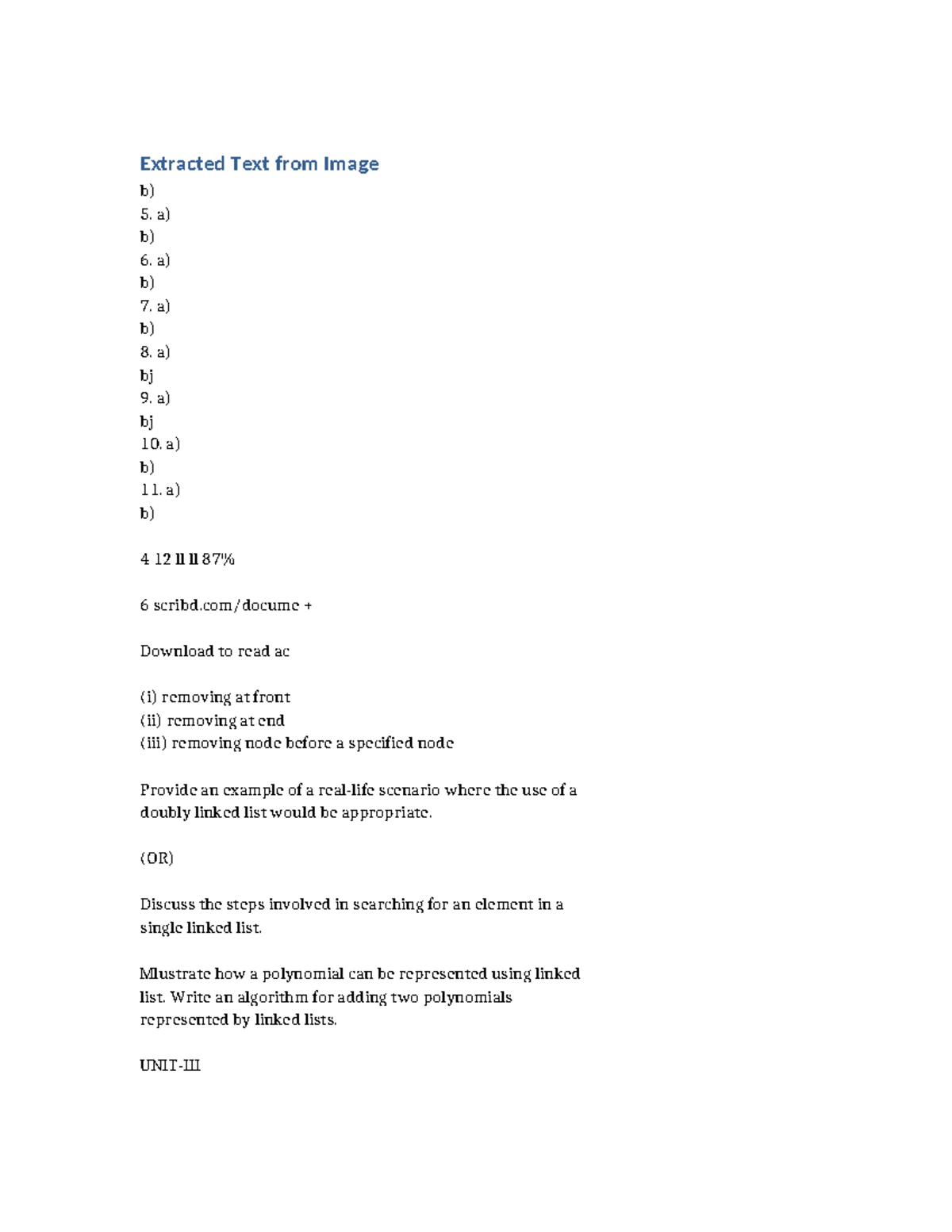 Data Structures & Algorithms: Linked Lists & Stacks (CS101) - Studocu