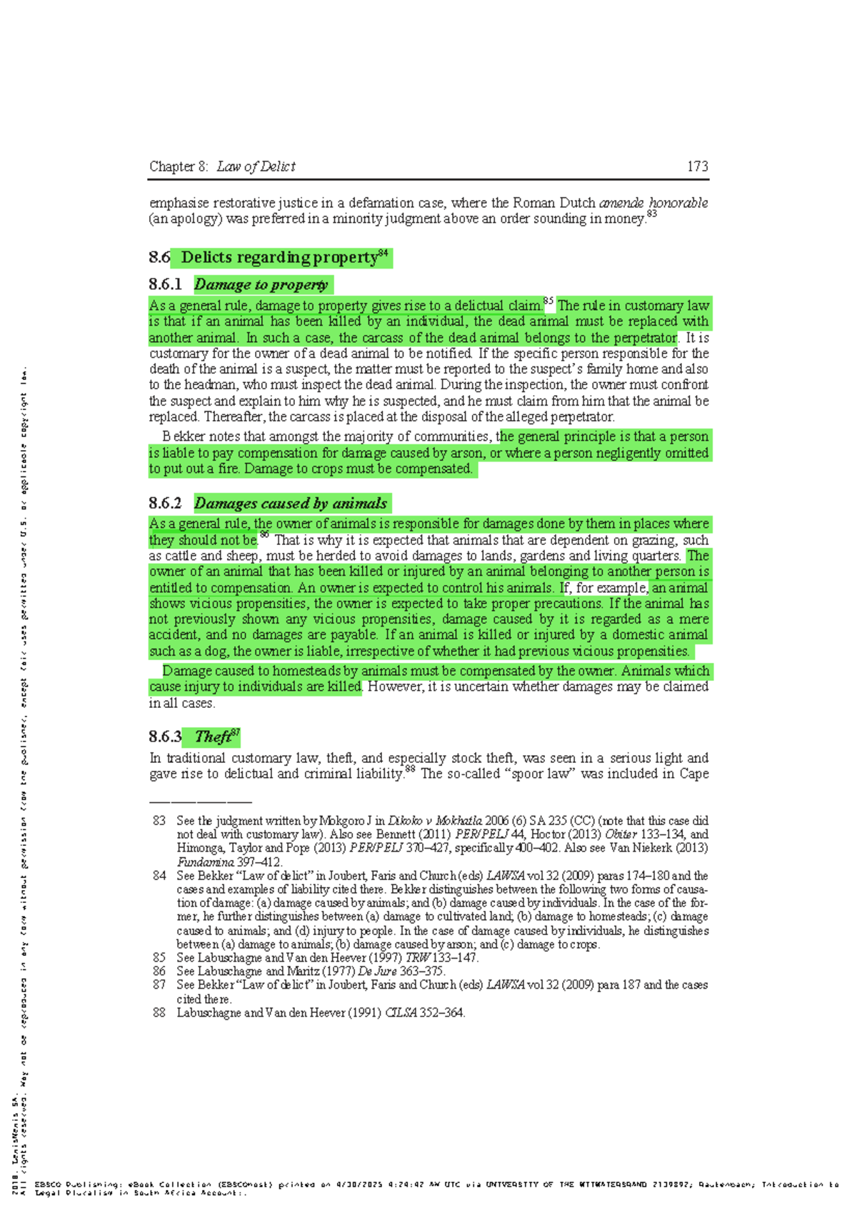 Chapter 8: Law of Delict - Restorative Justice & Property Damage ...
