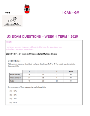 IA1 General Maths - Bivariate Data Exemplar - 1 Introduction This ...