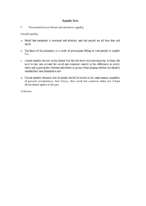 [Solved] The difference between substantive and formal equality ...