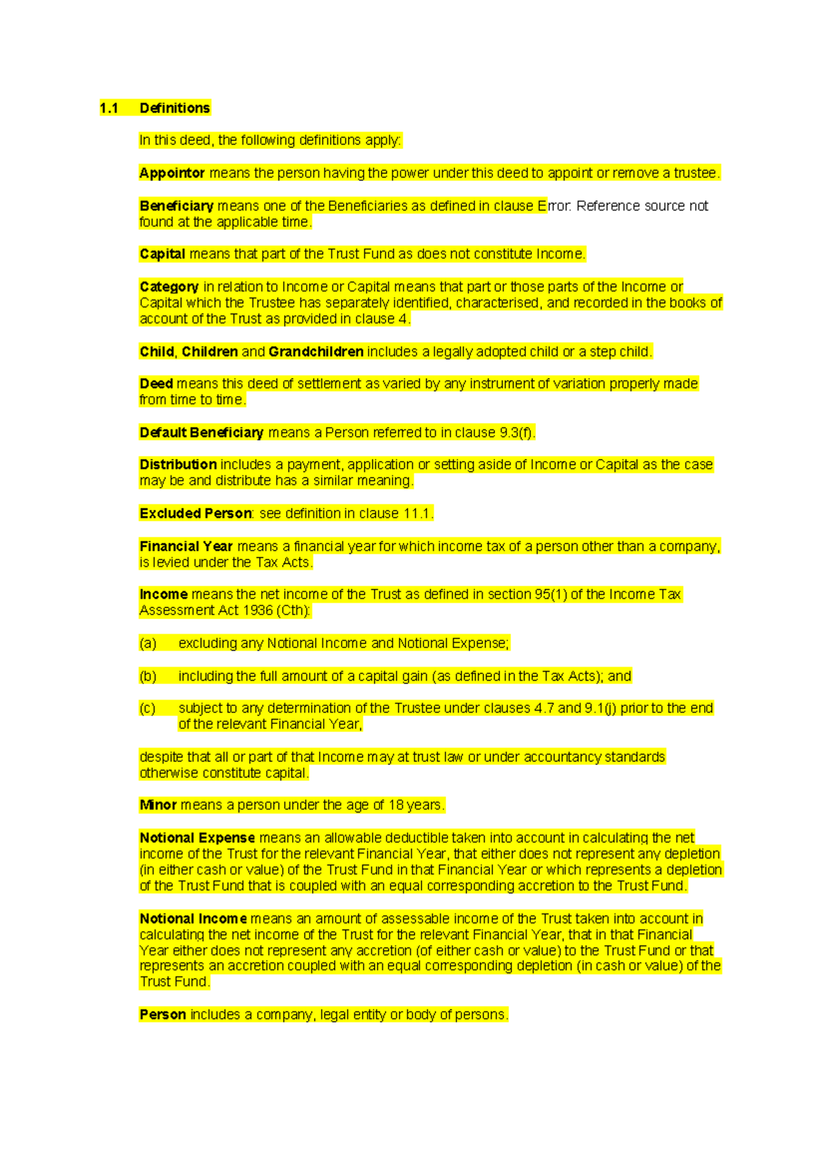Example of an Express Trust: Definitions and Income Distribution - Studocu