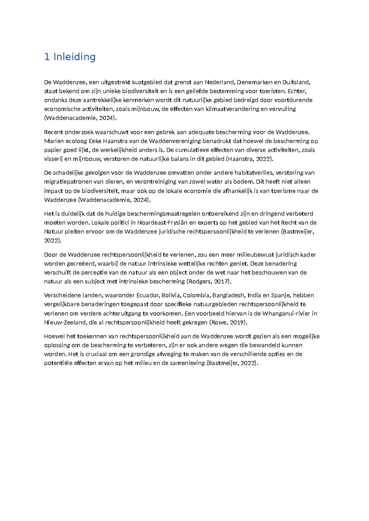 Rechtspersoonlijkheid voor de Waddenzee: Juridische en Milieu ...
