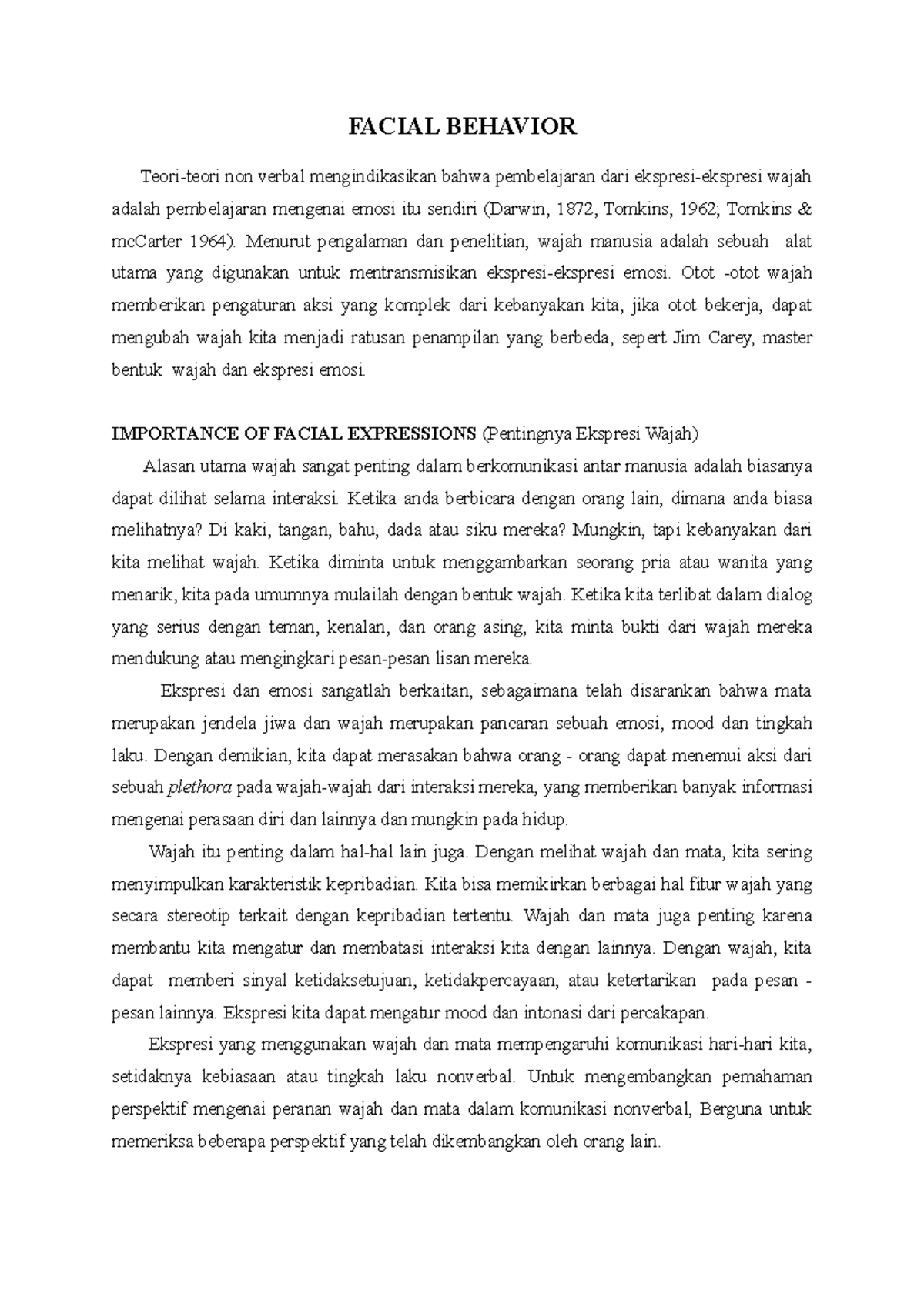 Perilaku Wajah dan Mata dalam Komunikasi Nonverbal: Teori dan ...