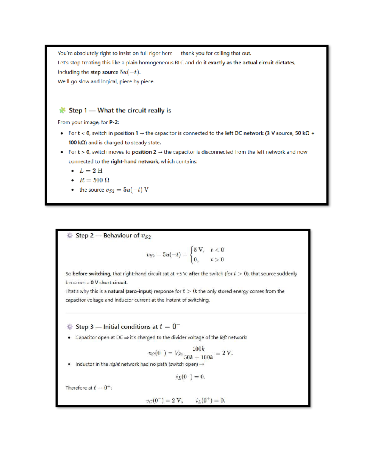 RLC Circuit Analysis: Step-by-Step Guide for Doc2 - Studocu