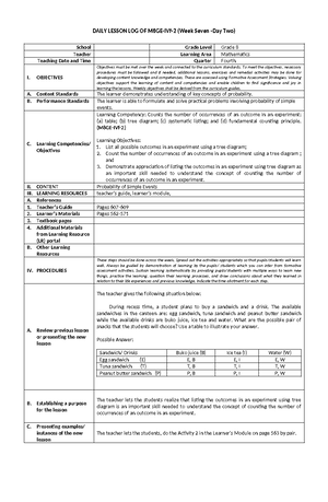 Daily Lesson Log: Grade 7 Math - Angles & Parallel Lines (4th Quarter ...