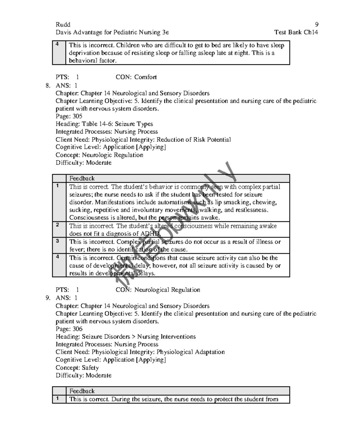 Test bank pediatric nursing critical components of nursing care 3rd ...