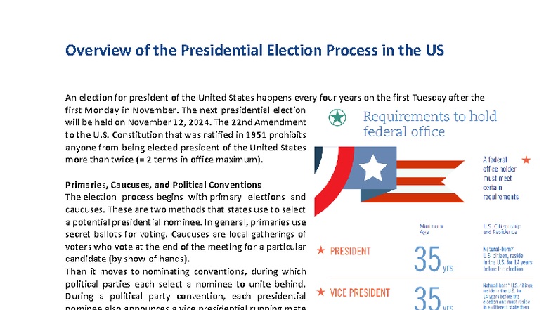 US Presidential Election Process Overview: Key Steps & Electoral ...