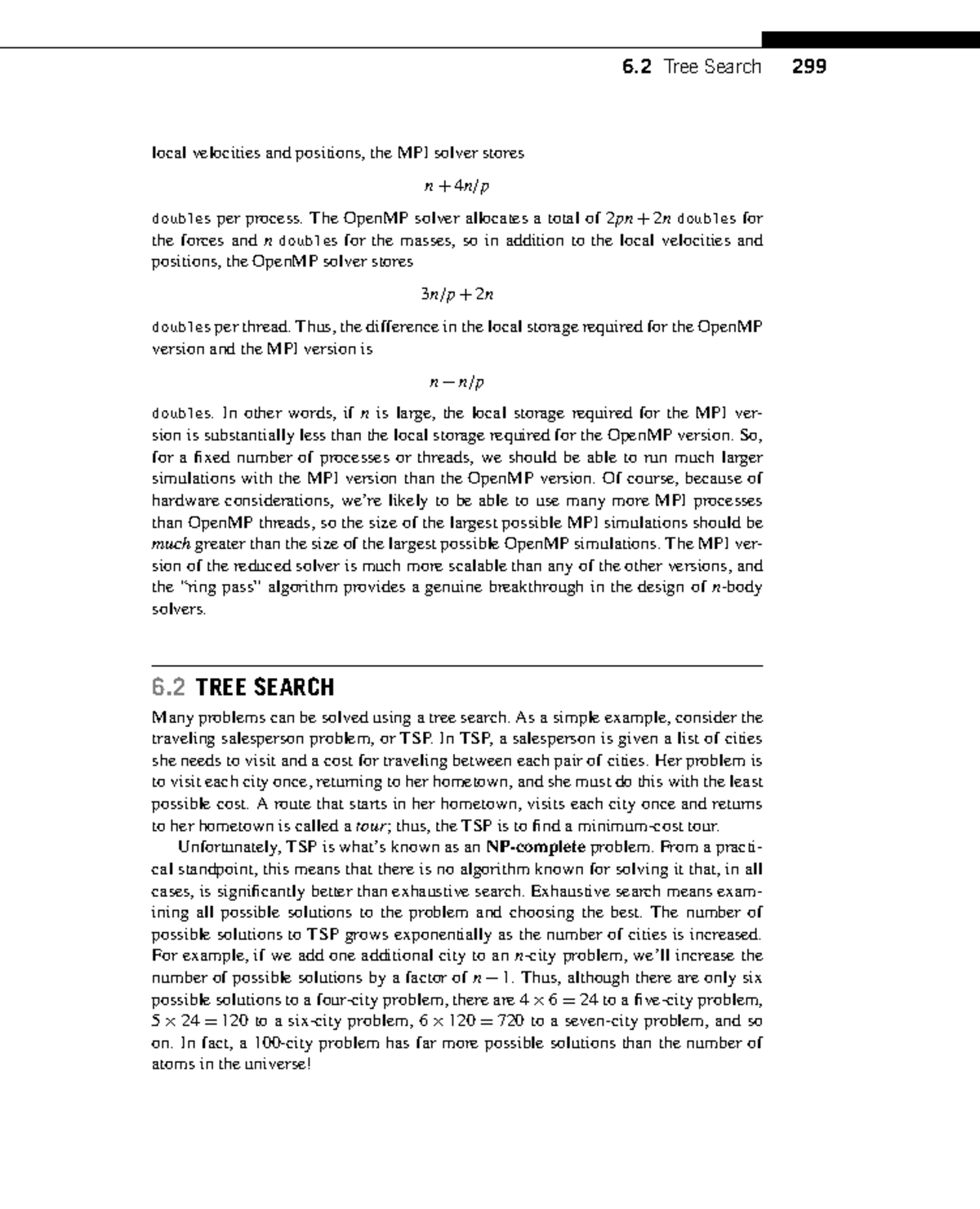 6.2 Tree Search: Analyzing MPI vs OpenMP Storage Requirements - Studocu