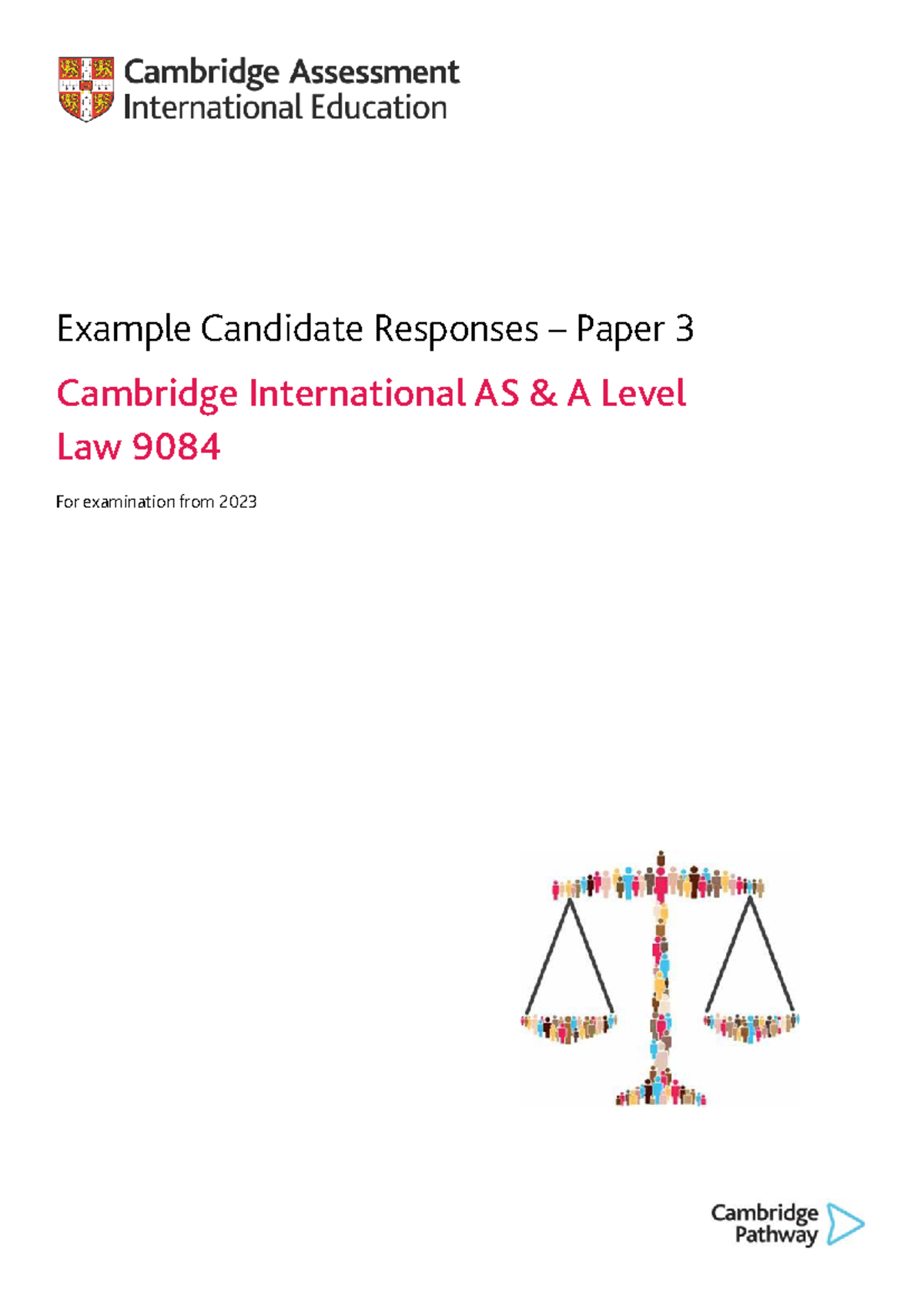 9084 Example Candidate Responses for AS A Level Law Paper 3 (2023 ...