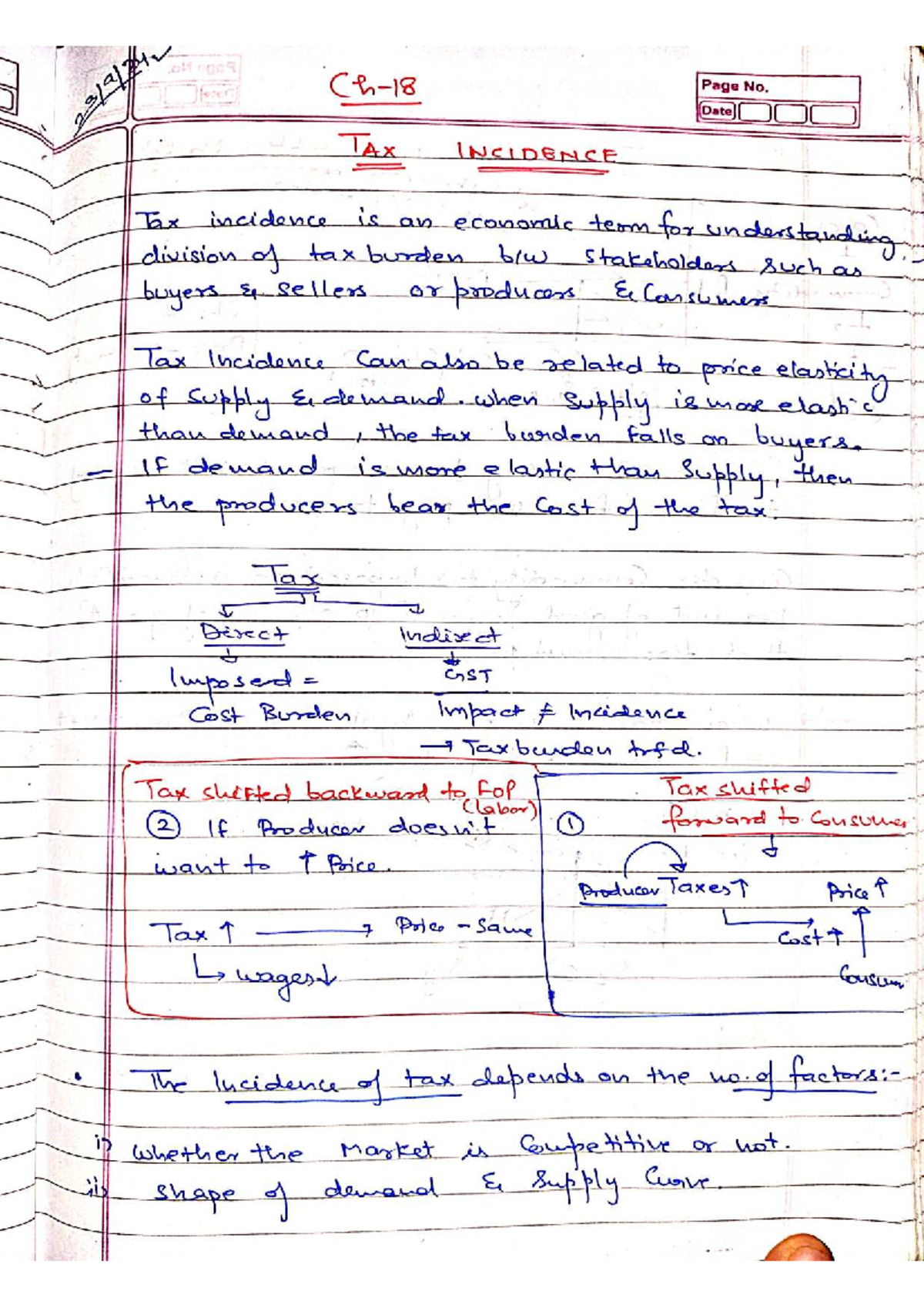 Ch 18 Tax Incidence - Chapter Notes for Public Economics - Studocu