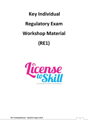 RE1 Training Manual Overview and Key Learning Points - Updated 2024 ...