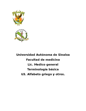 Terminología médica - Ciencias de la salud Subárea: Estudio del proceso salud-enfermedad ...