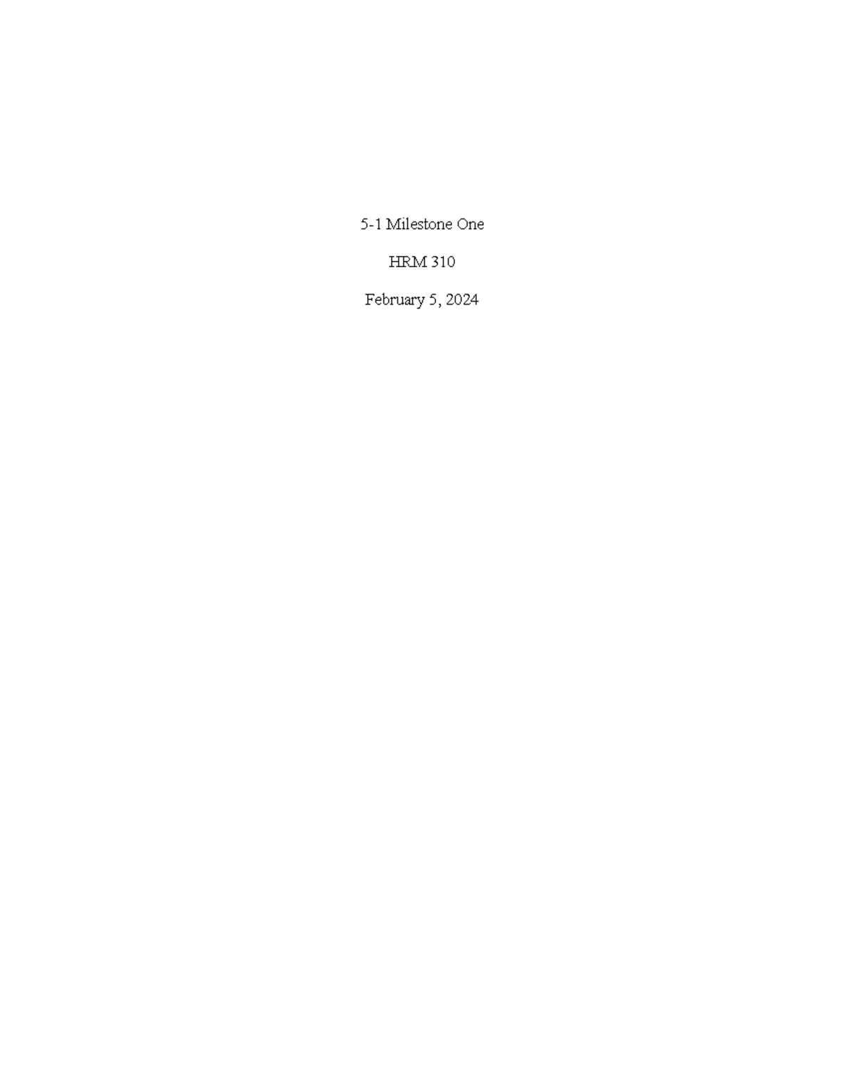 HRM 310: 5-1 Milestone One on Union Grievance Handling - Studocu